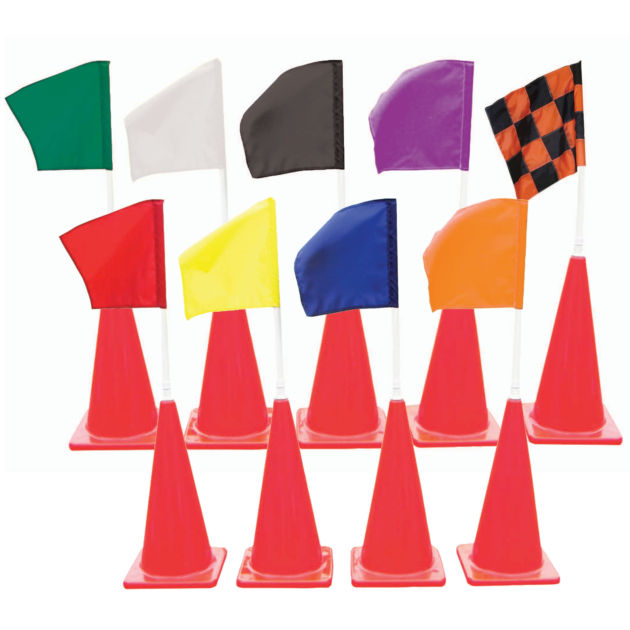 57" Deluxe Flag Cones in 6 Colors