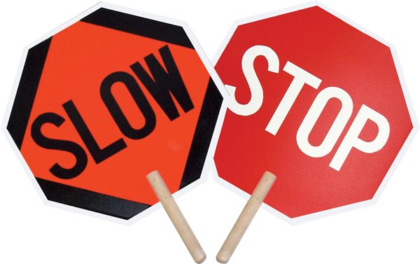 18" Stop/Slow Paddle Sign | Item # SA534P