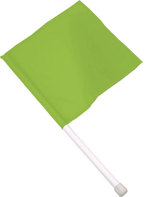 Green Traffic Flags
