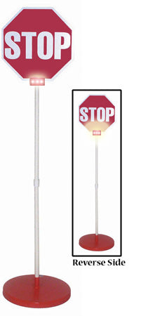 Stop/Stop Sign and Base w/ Lights | Item # SA915M