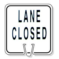 Large Snap-On Cone Sign - LANE Closed | Item # SF039P