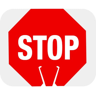 Snap-On Cone Sign - STOP (Reflective) | Item # SF056P
