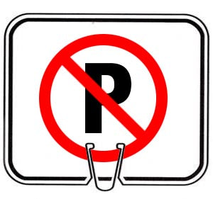 Snap-On Cone Sign - No Parking Symbol | Item # SF063P