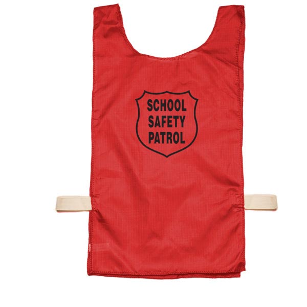 Nylon Pinnie (Red) w/ Safety Patrol Emblem | Item # SF173P