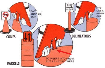 Snap-On Cone Sign - STOP (Reflective) | Item # SF056P