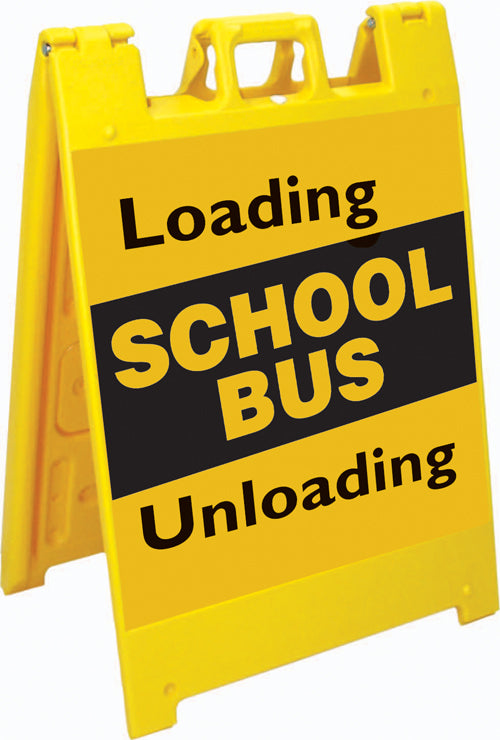 Squarecade™ 36 Fold-Up Sign - School Bus Loading / Unloading | Item ...