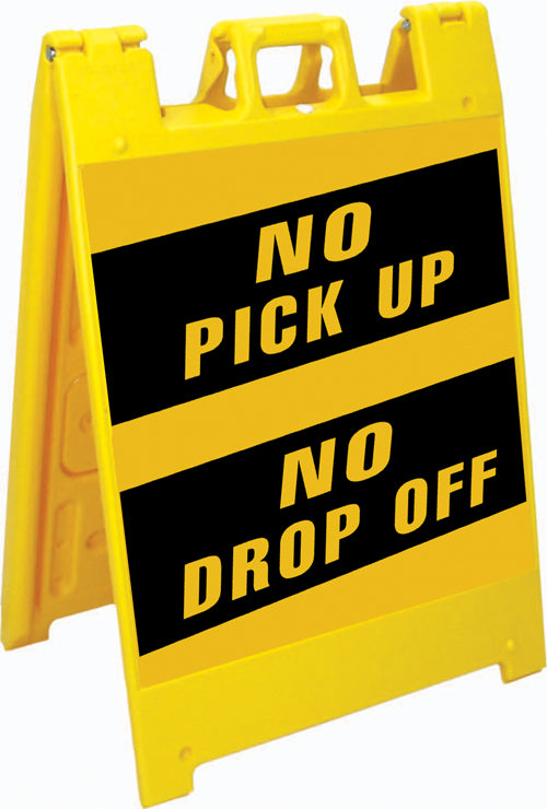 Squarecade™ 36 Fold-Up Sign - No Pick Up / No Drop Off | Item # SS073D